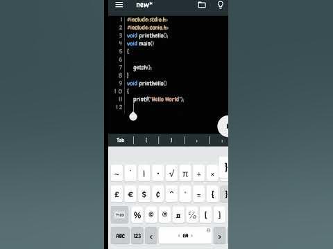 print hello world using function in c program | c programming tutorial | #coding #code - YouTube