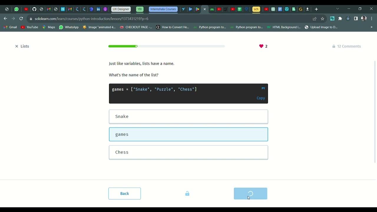 51 Lists Introduction To Python Sololearn Youtube