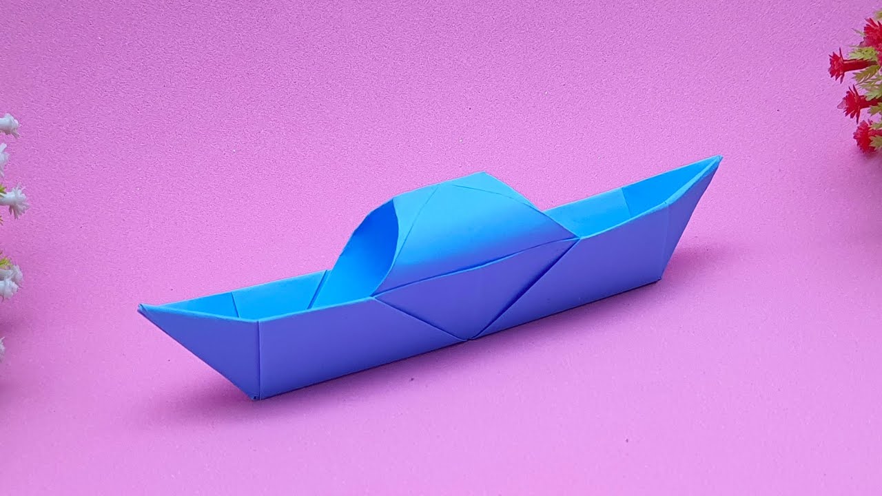 DIY Origami Floating Boat Making Tutorial | Handmade Paper Canoe ...