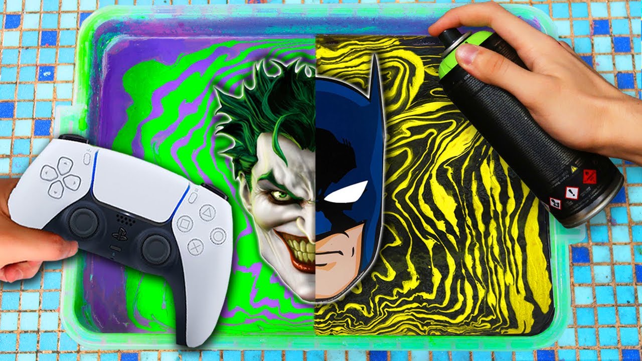 HYDRO Dipping PS5 CONTROLLER !! (PS5 Joker vs Batman Custom) 🎨 - YouTube