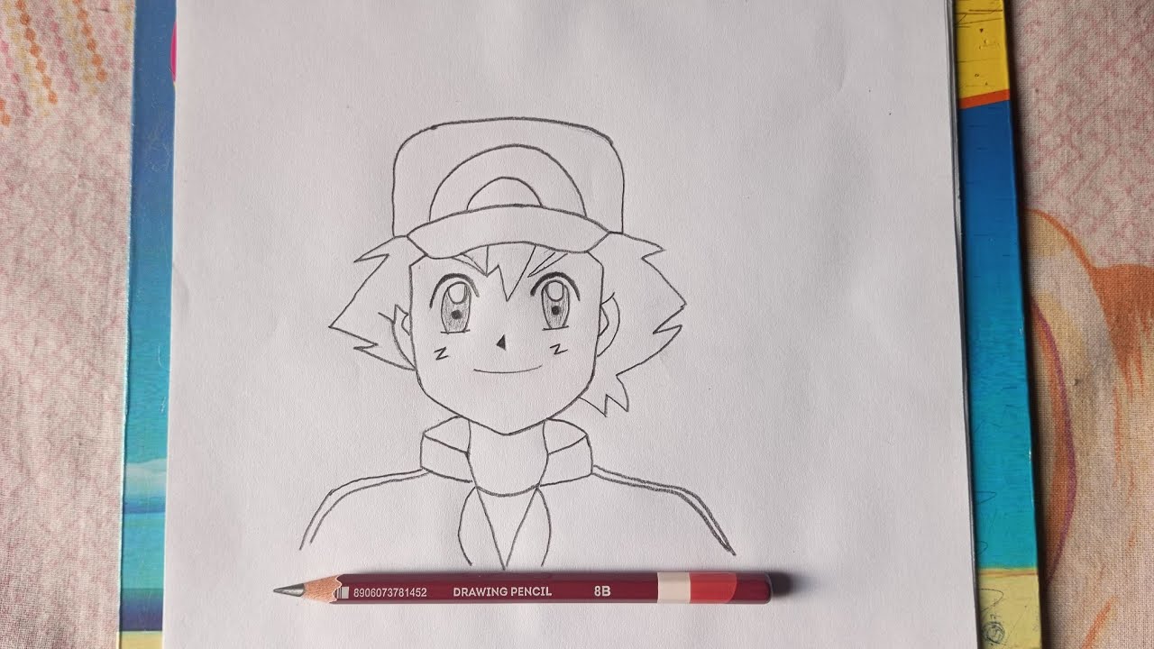 How to draw ash Ketchum(pokemon) Ash drawing from Pokemon || Jeet Arts ...