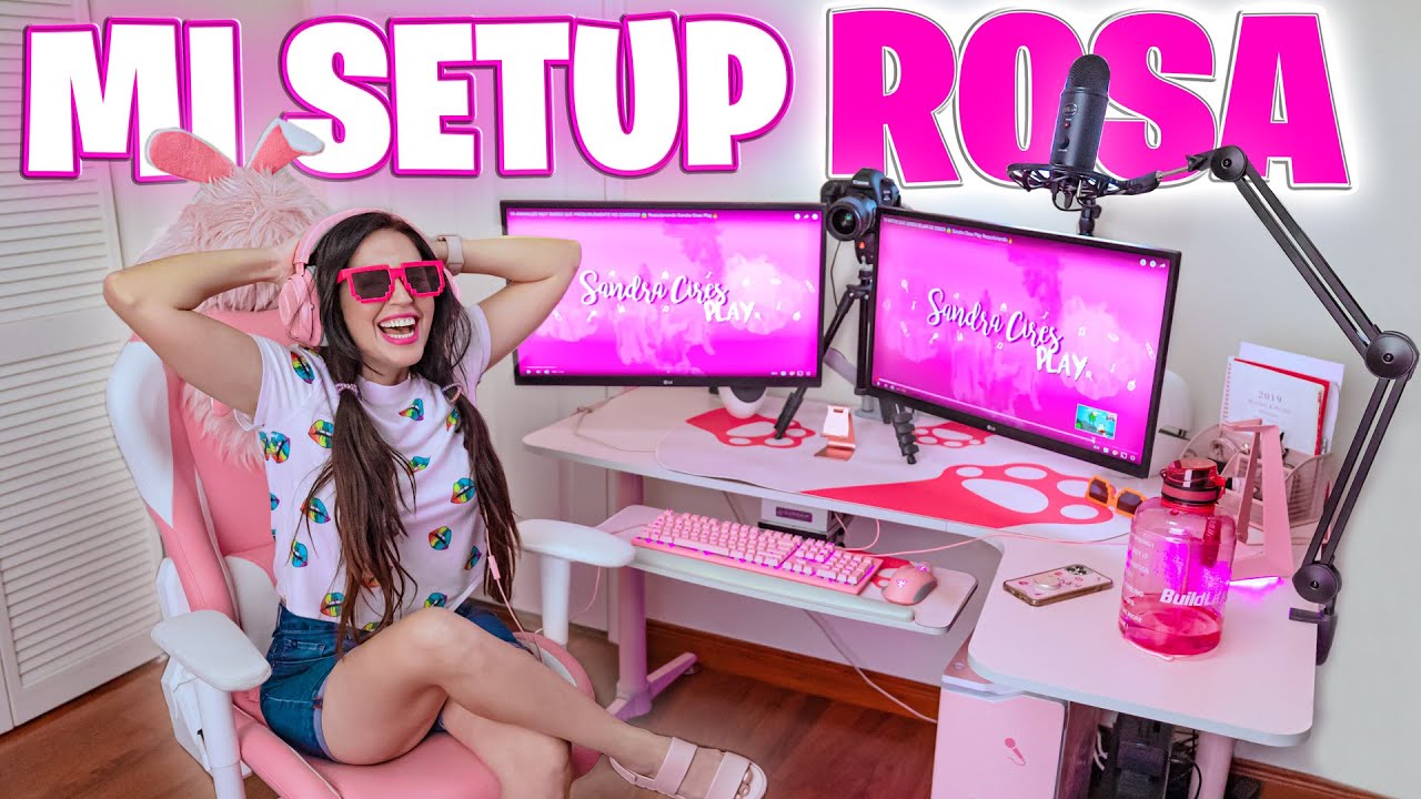 TE MUESTRO TODO MI CUARTO! 💕 SETUP GAMER ROSA 🔥 CUARTO DE JUEGOS Sandra ...