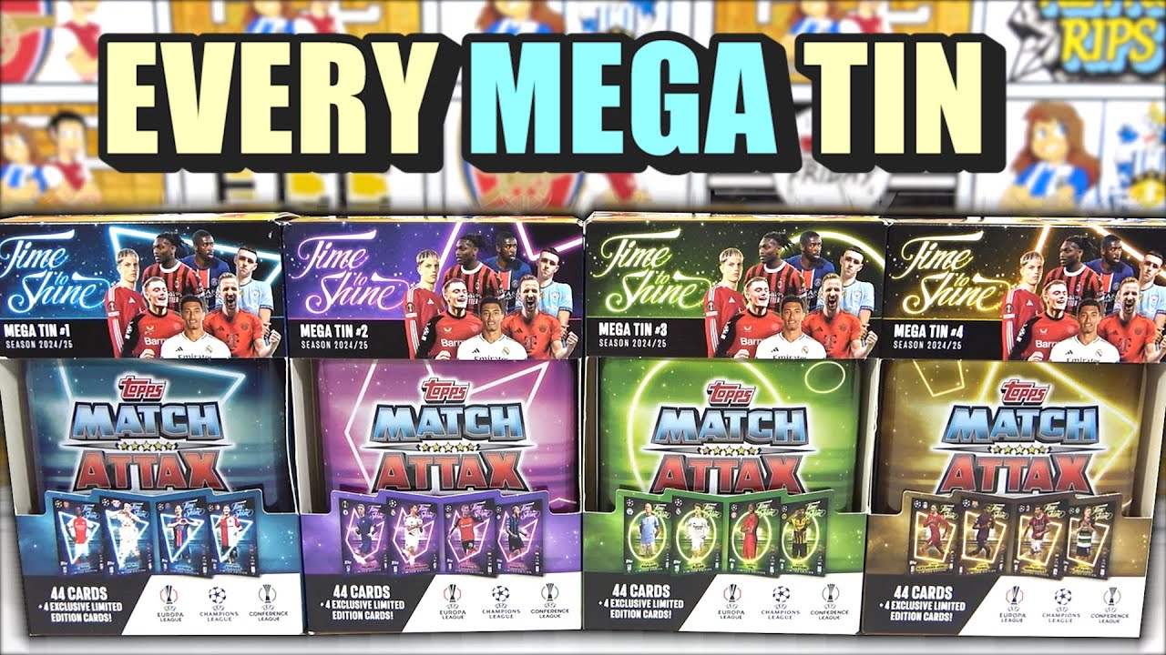 Opening ALL 4 MATCH ATTAX 24/25 Mega Tins | NEW Exclusive Limited ...