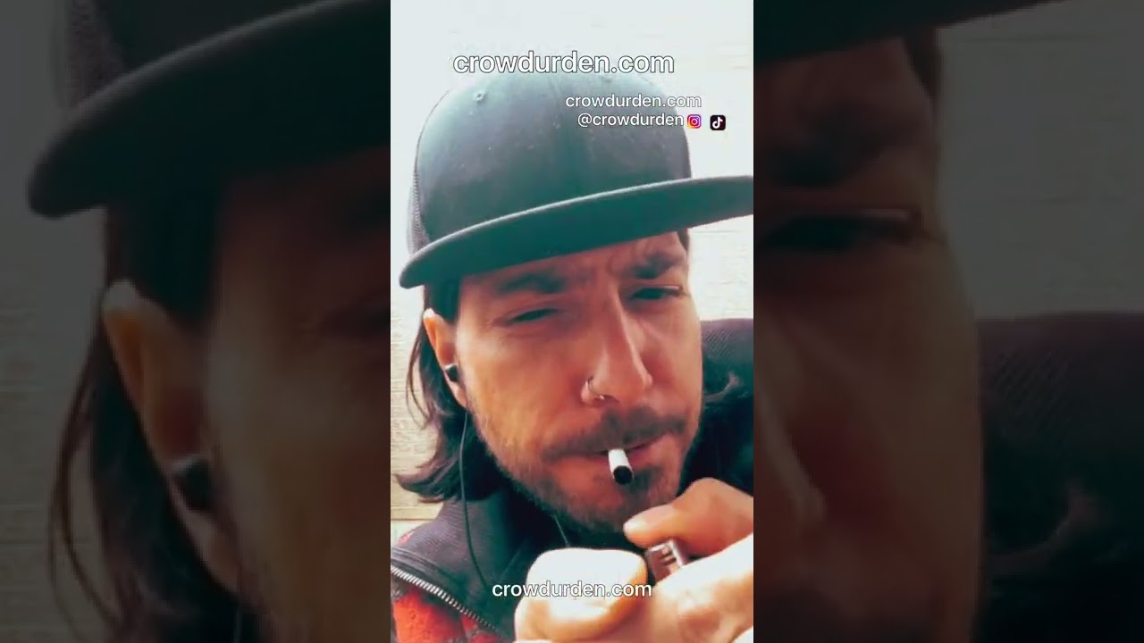 Smoking cigarette camel smooth ciggy outside in the rain - YouTube