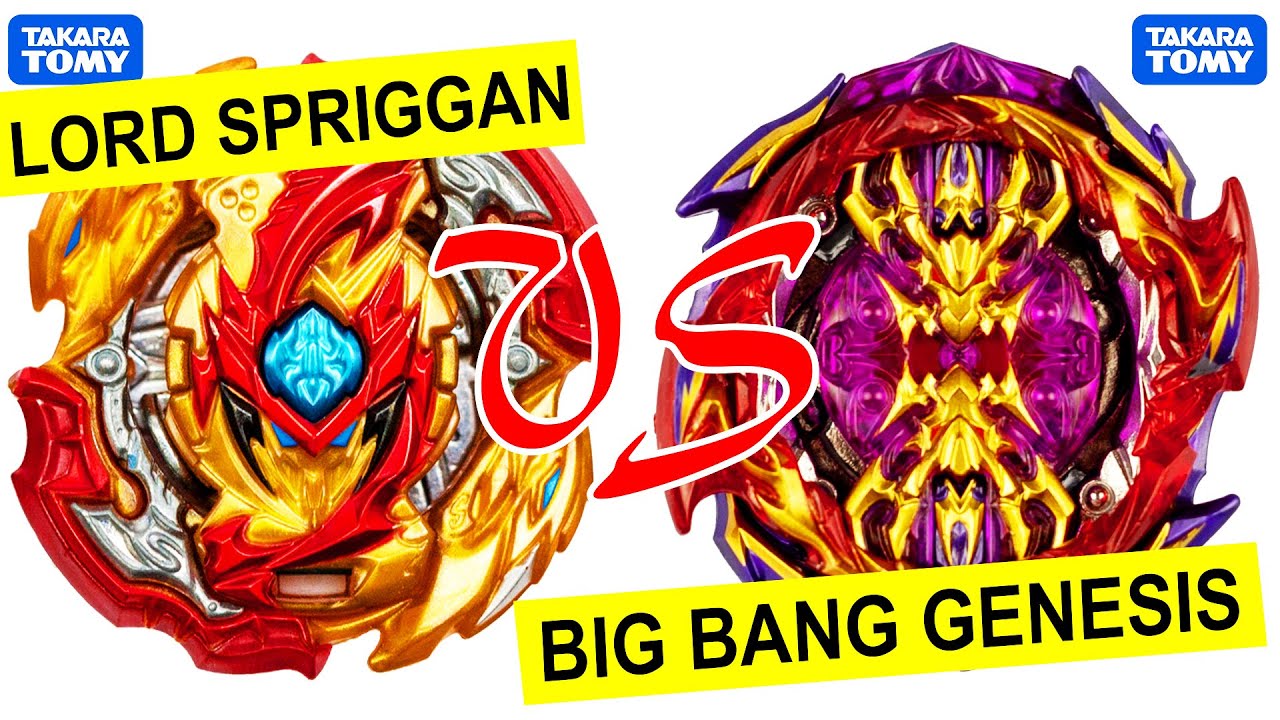 Beyblade Big Bang GENESIS vs LORD Spriggan Takara Tomy Real Beyblade ...