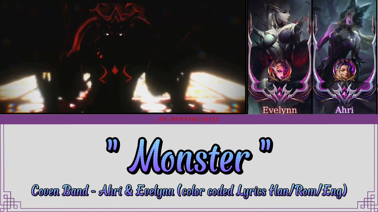 Monster - K/DA Ahri & Evelynn (아리 & 에블린의) MV Performance Sing Red ...