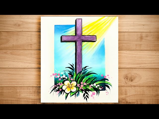Easter Cross Painting