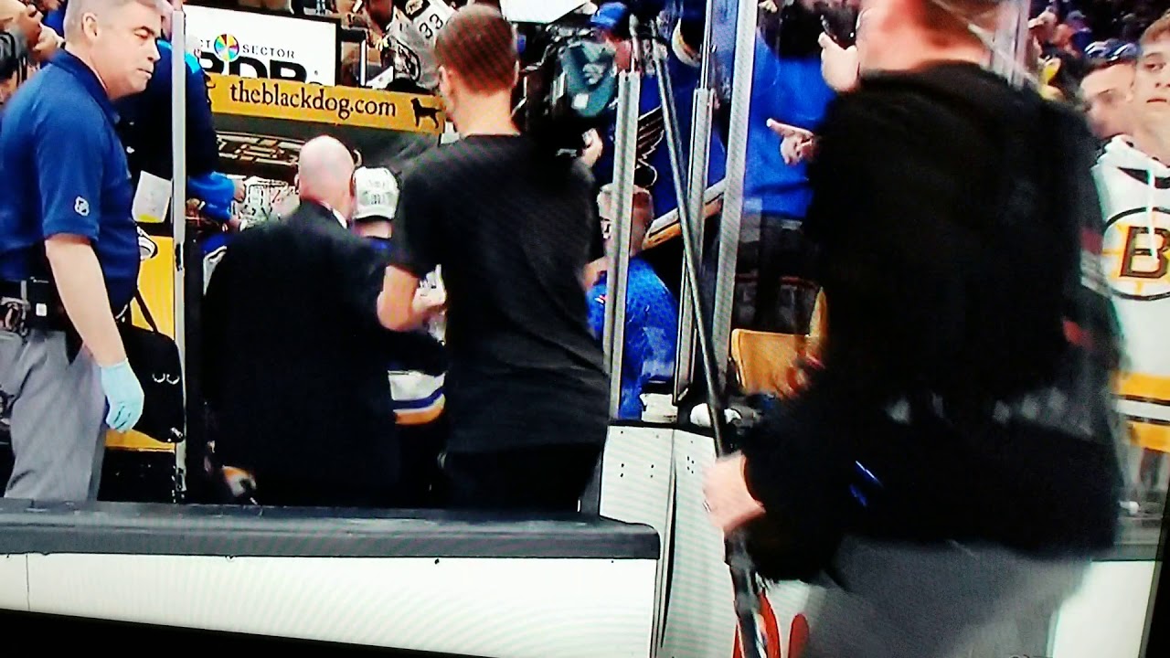 Pissed off Bruins fan giving the finger Game 5 Stanley cup finals 2019 ...