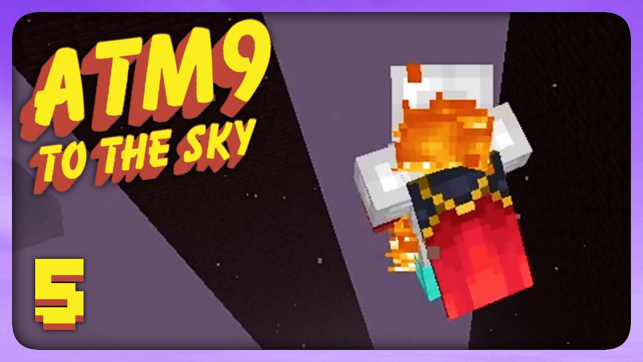 Entering The Nether. | Minecraft: ATM9 - To The Sky (#5) - YouTube