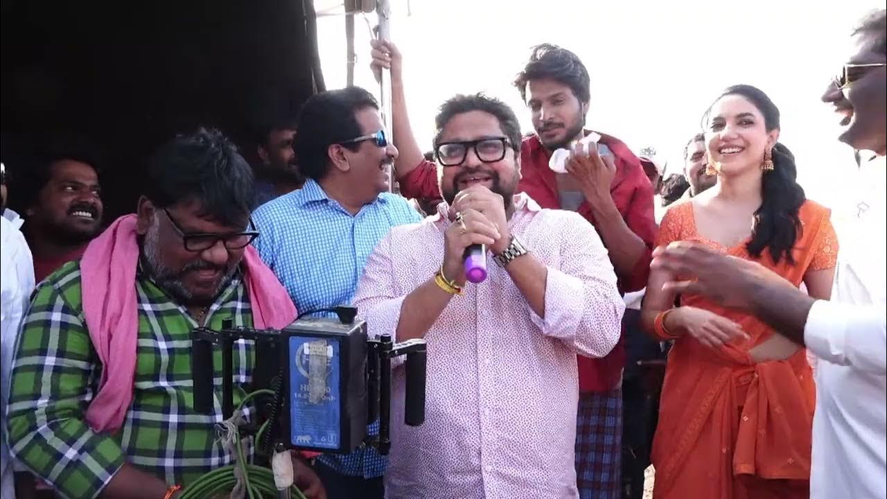 Producer Razesh Danda Speech @ Majaka Movie Song Shooting | Sundeep Kishan | Thrinadha Rao ...