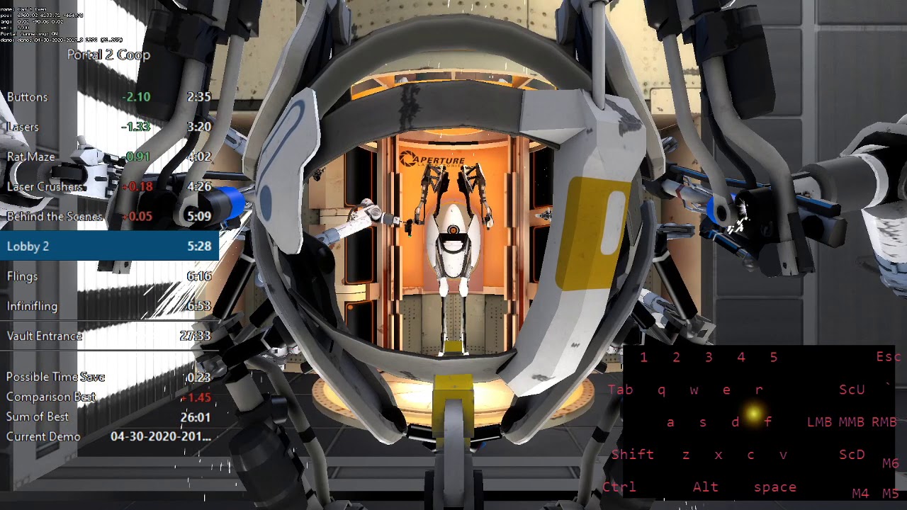 Portal 2 Coop Speedrun in 27:14 with Msushi100 - YouTube