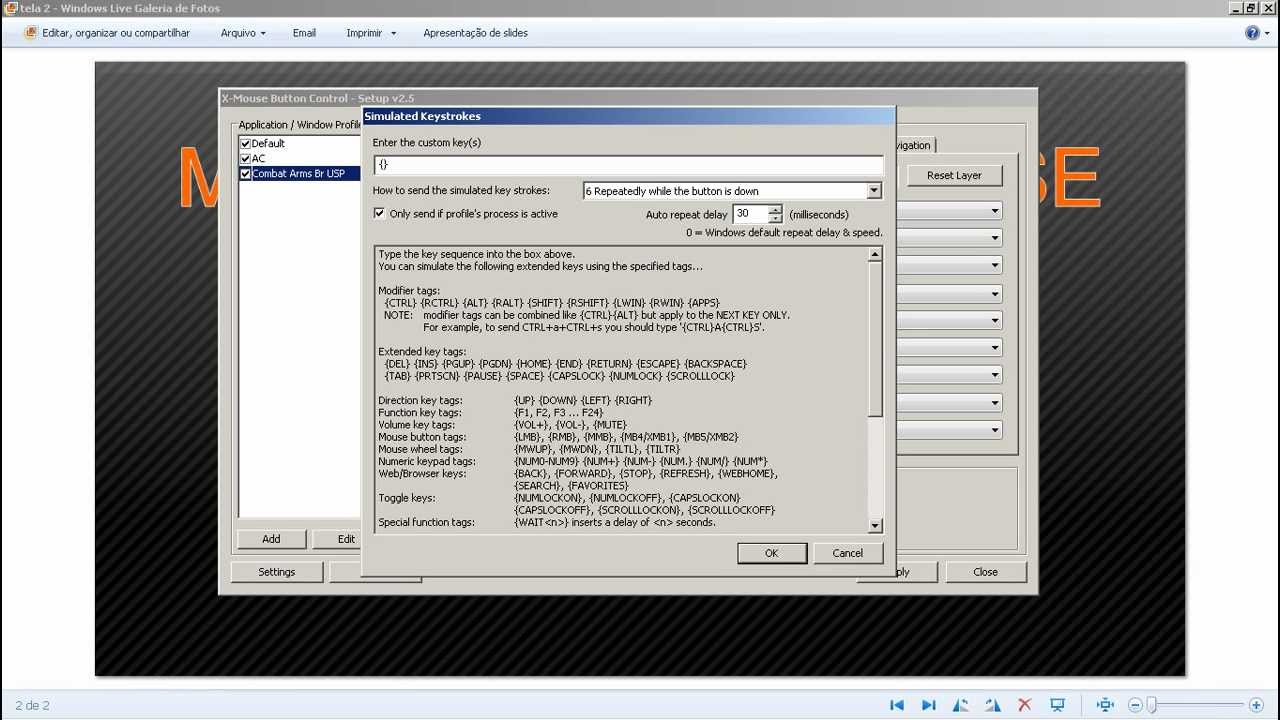 Macro com x-mouse para Pistola USP Combat Arms Br - YouTube