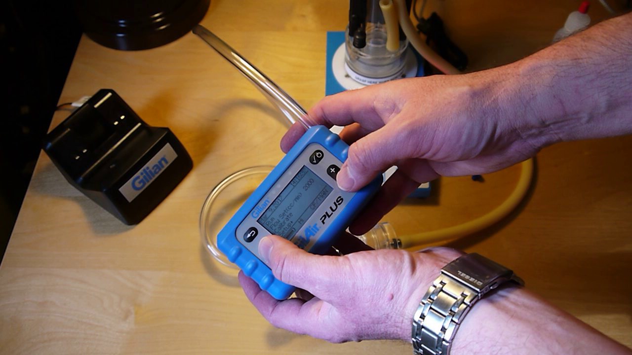 Calibrating at GilAir Plus with a Gilibrator 2 - YouTube