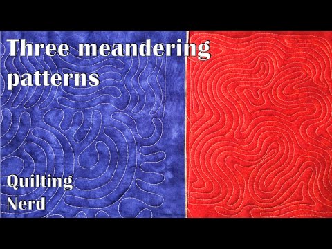 Three meandering patterns to relax – beginners friendly free motion ...