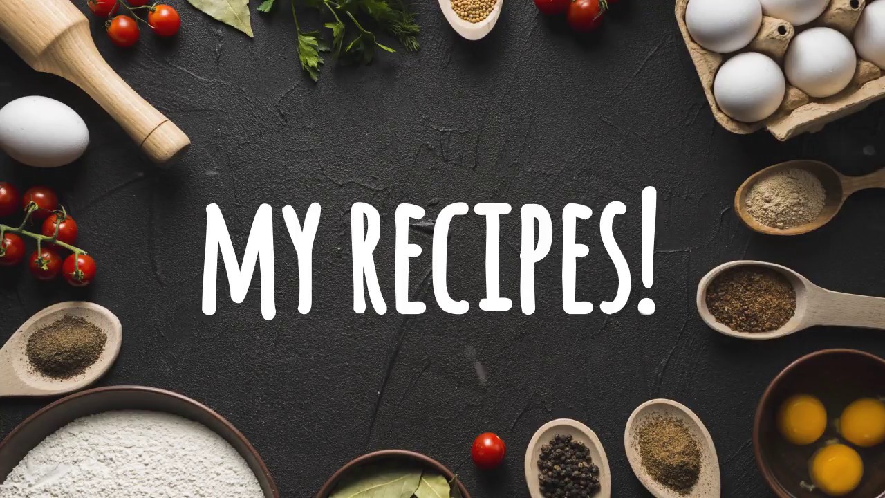 My Recipes! Circle Black Kitchen Desk / Free Motion Graphics Intro ...