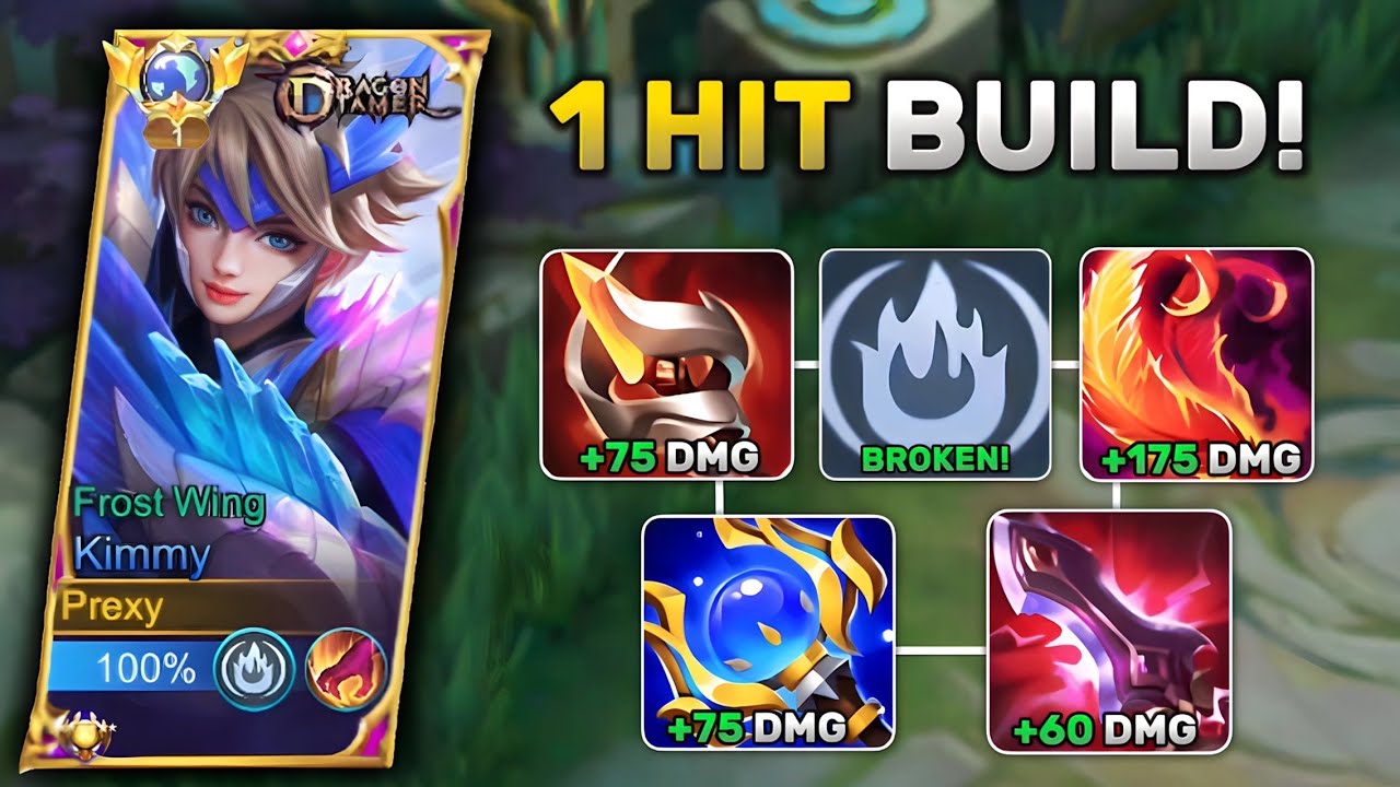 KIMMY NEW PERFECT BUILD AND EMBLEM FOR ONE SHOT 2023!! | SOLO RANK FULL ...