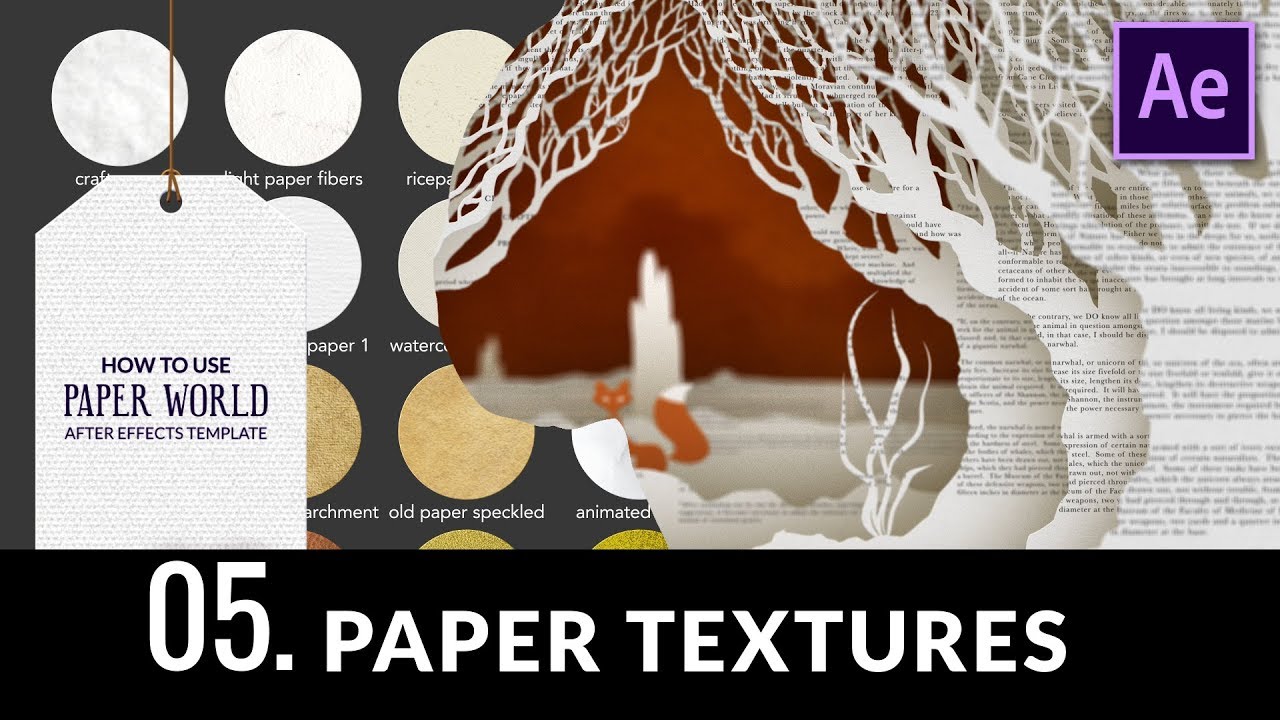 05 Paper Textures - How To Use Paper World AE Template - YouTube