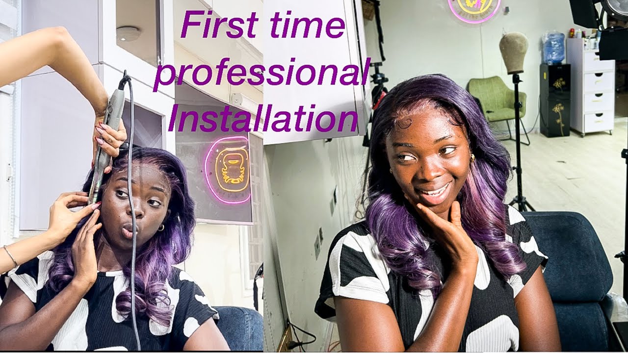 Purple Hair Install - YouTube