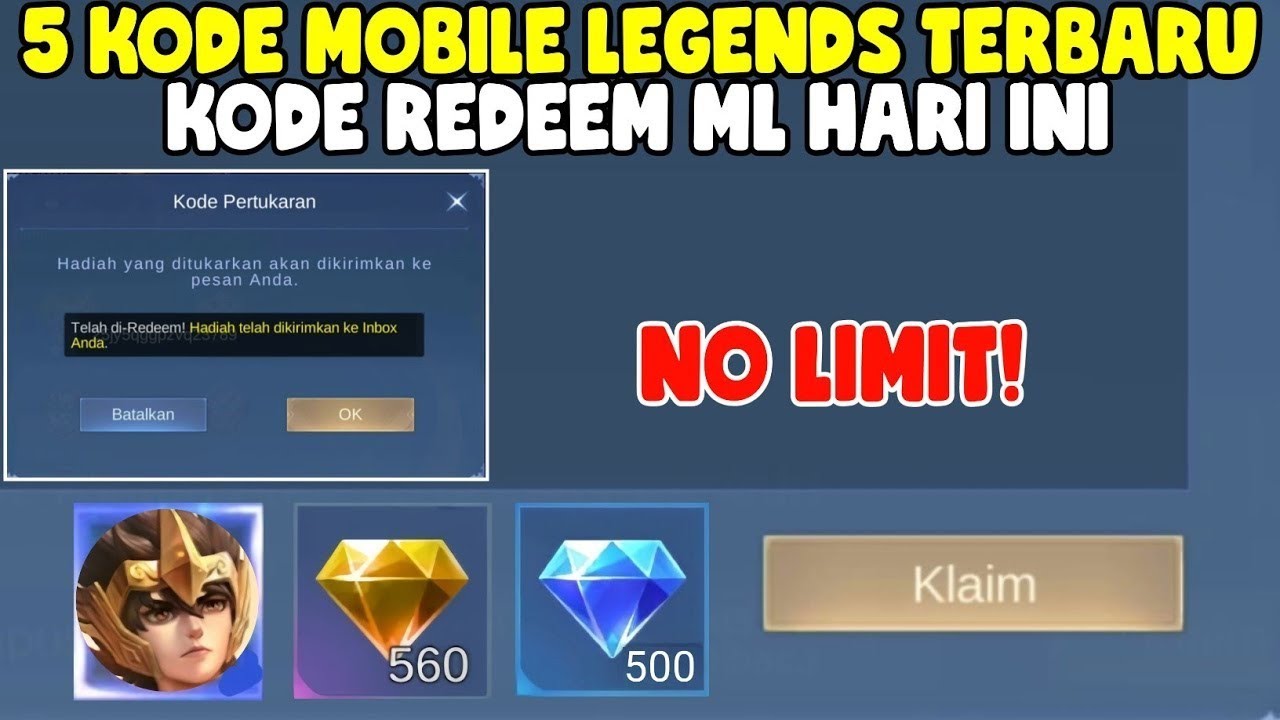 CEPAT AMBIL 5 KODE REDEEM ML TERBARU KODE REDEEM MOBILE LEGENDS KODE ...