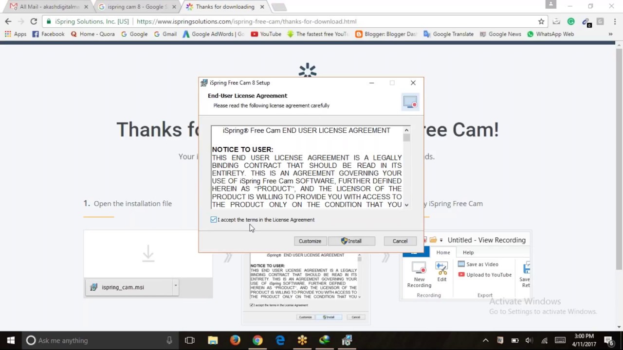 Use iSpring Free Cam for Screen Recording & Video Editing | 2018 - YouTube