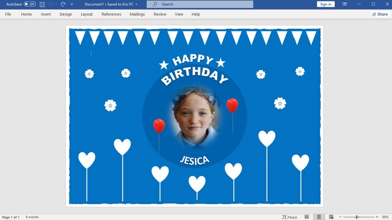 DIY Birthday Card Ideas: Crafting with Microsoft Word - YouTube