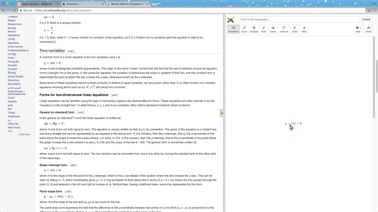 Graspable Math Chrome Extension - YouTube