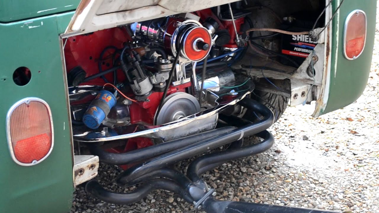VW T1 1835cc aircooled engine running - YouTube