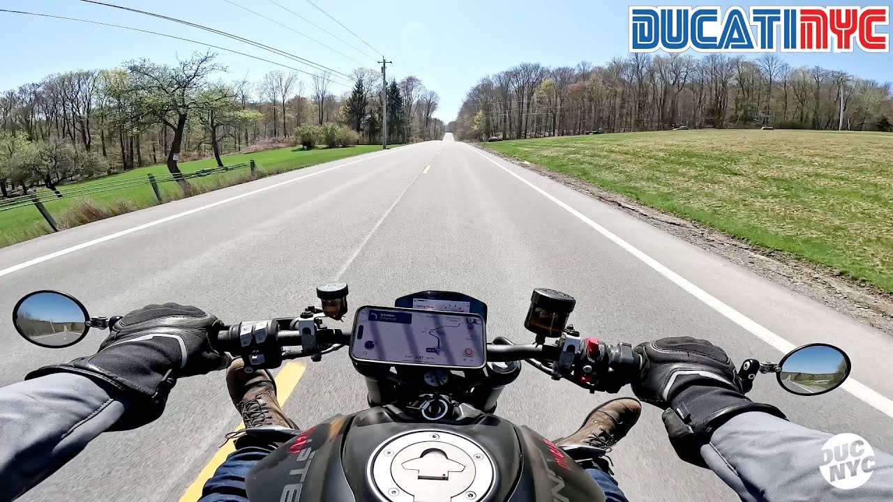Highway Pegs on Ducati Monster 937?! Motocamping Beer Run v1861 - YouTube