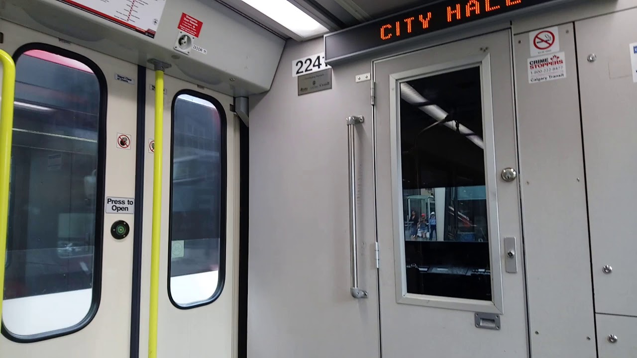 Calgary Transit Ctrain LRT SD160 2241 (Blue Line) Saddletowne - YouTube