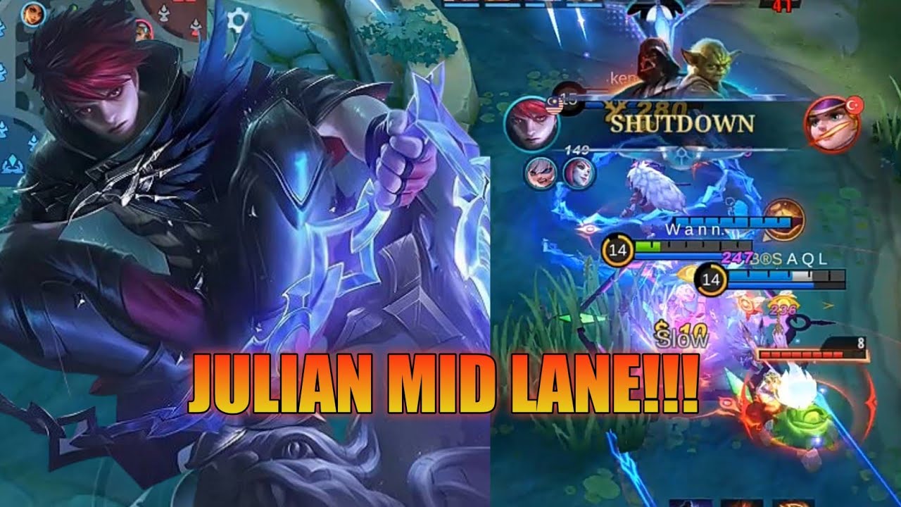 JULIAN MID LANE MID LANE GA HARUS MAGE BRE || GAMEPLAY - MOBILE LEGENDS ...