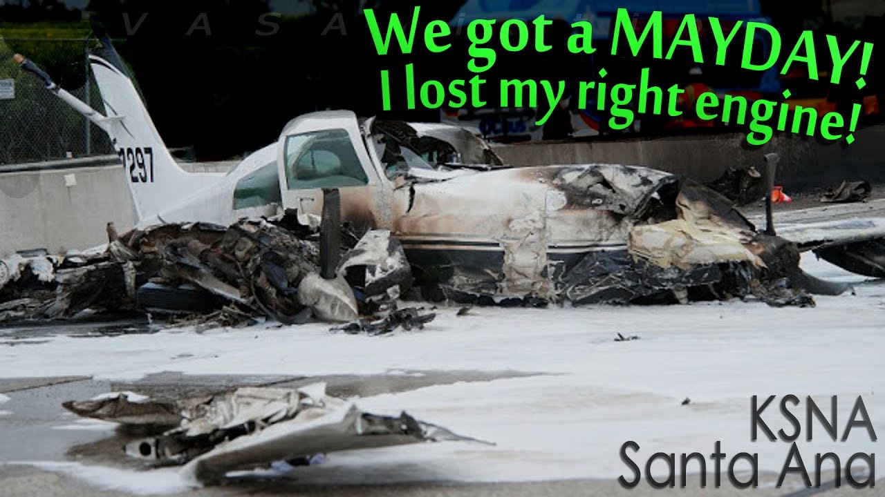 Cessna 310R CRASHES on 405 Freeway after RIGHT ENGINE FAILURE! - YouTube