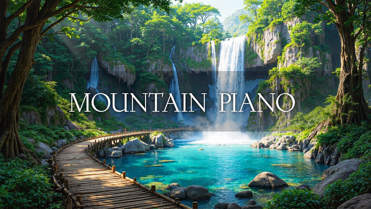 Nature Piano Music for Deep Sleep - Beautiful Mountain Lake Scenery ...