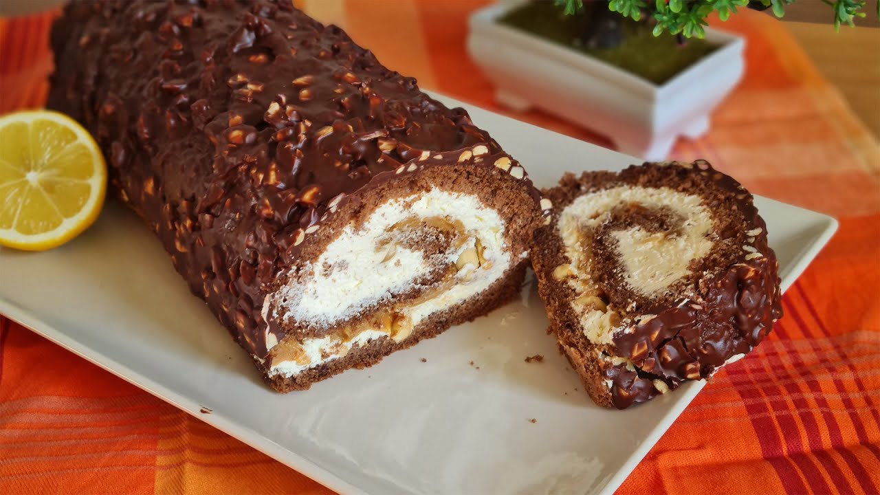 O ruladă Snickers care se topește în gură! Simplu si foarte gustos ...