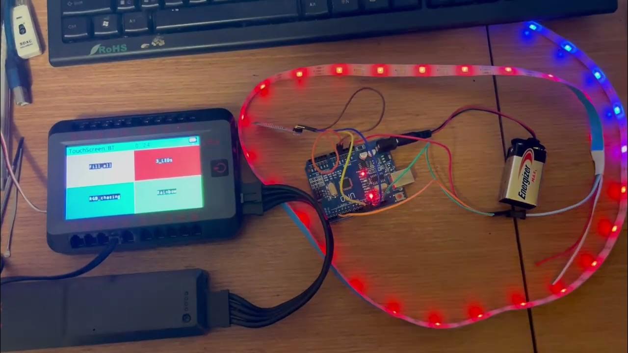 Vex V5 touch panel controlled ws2812 LEDs driven by Arduino - YouTube