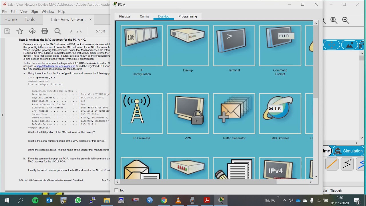 7.2.7 Lab – View Network Device MAC Addresses - YouTube