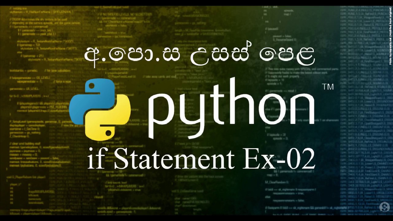 23 -2 -If Statement Exercise 02 - Python Sinhala - YouTube