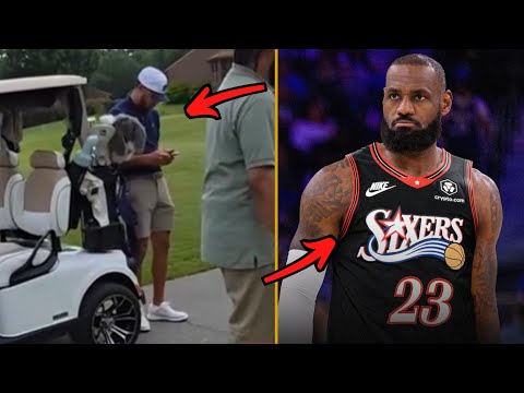 Stephen Curry Grabbing His Phone To Check The News That LeBron James Signed With The Sixers!