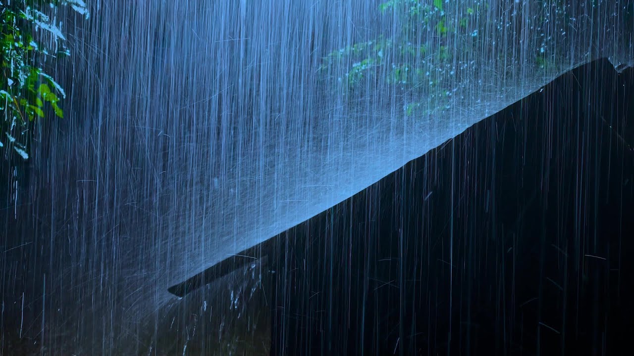 Rain on Roof | Freedom From Stress to Sleep Instantly with Heavy Rain ...