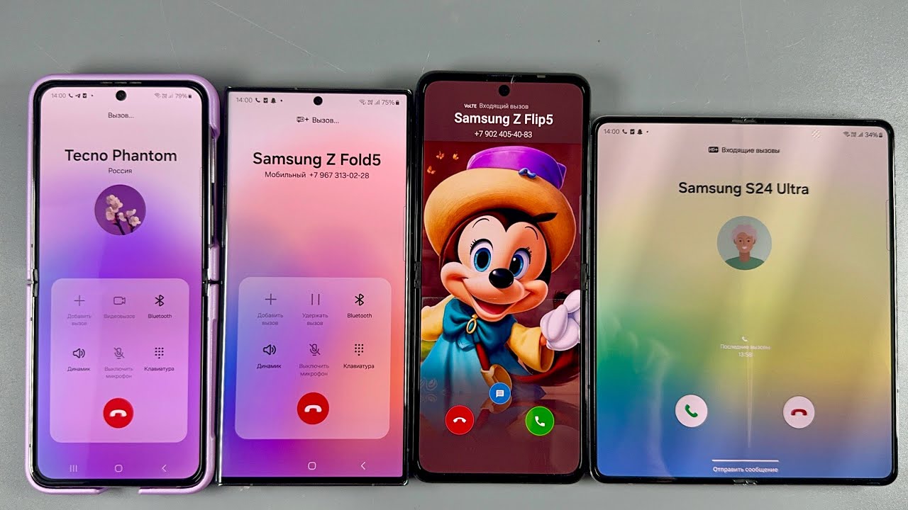 Incoming Call Samsung Galaxy Z Flip 5 + Samsung S24 Ultra + Techno ...