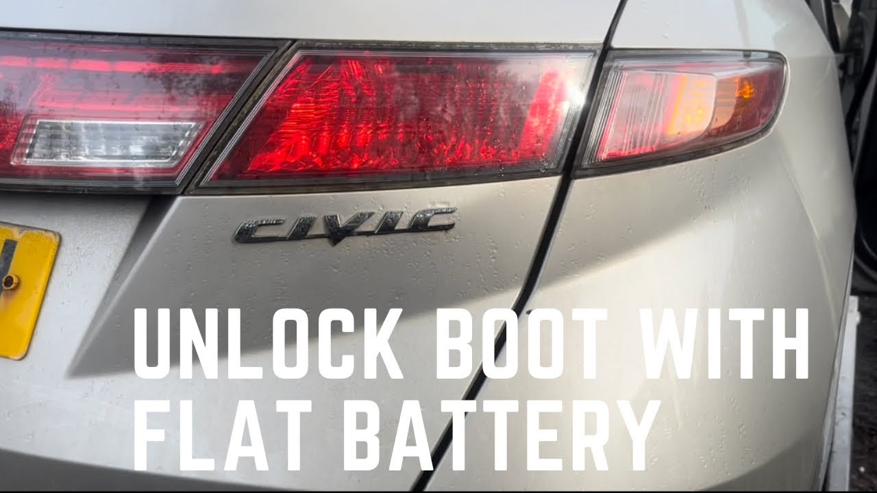 Honda Civic Mk8 |How To Unlock Boot With Dead Battery - YouTube
