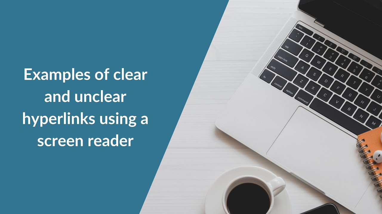 Examples of clear and unclear hyperlinks using a screen reader - YouTube