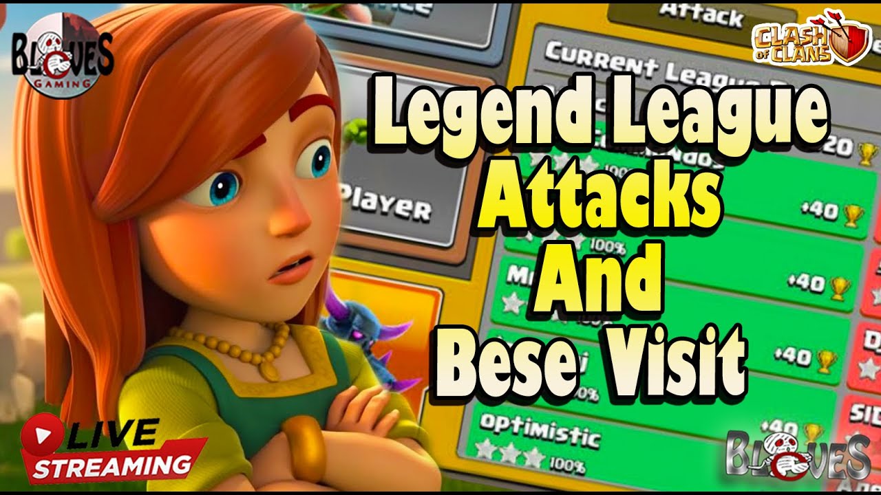 Live Coc Legend League Tournament Attacks | How To Push Trophies In ...