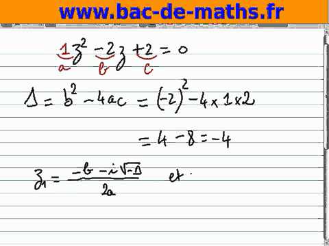 Résoudre une équation du second degré dans l'ensemble des complexes - YouTube