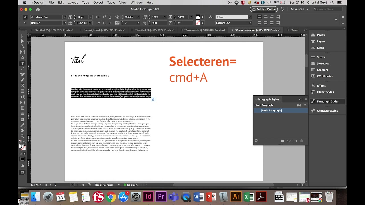 Paragraph styles - Crossmedia magazine - YouTube