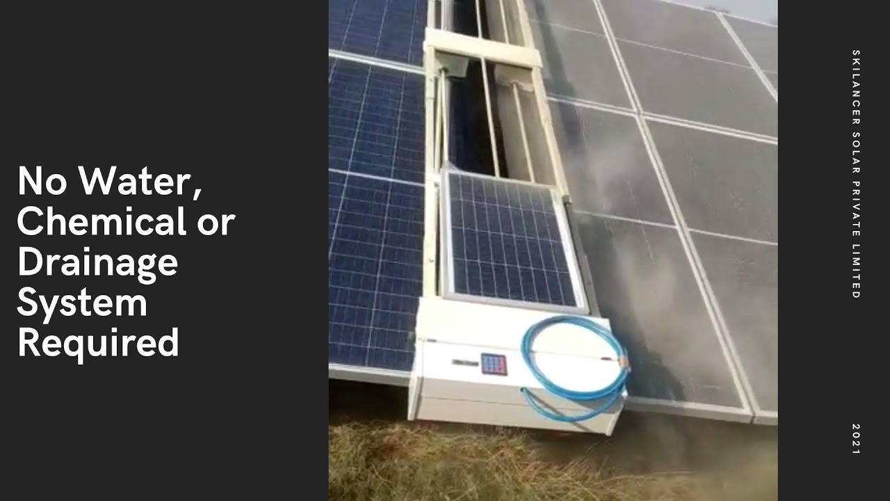 Automatic Solar Panel Cleaning Robot From Skilancer Solar - YouTube