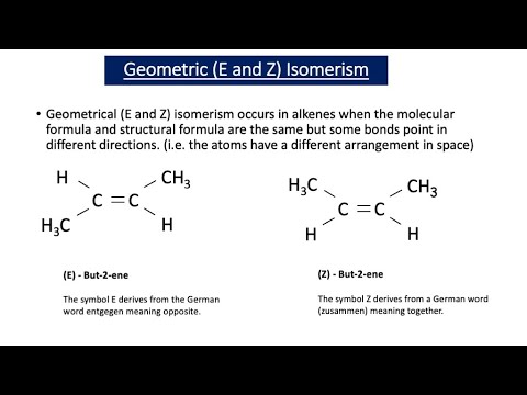Geometric (E and Z) Isomers (AS and A2 Chemistry) - YouTube