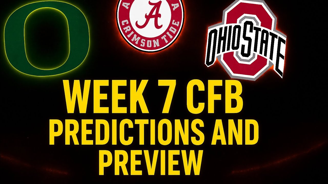 WEEK 7 CFB Predictions and Preview!! - YouTube