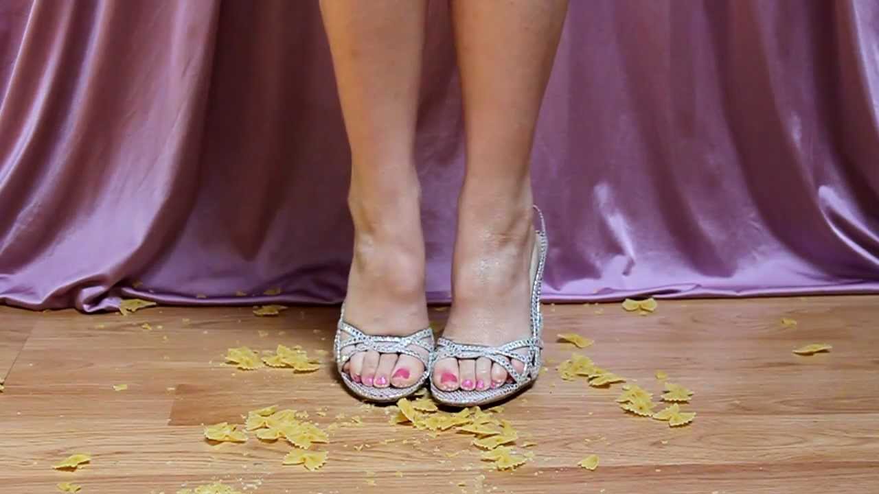Petite High Heels Destroy Pasta - YouTube