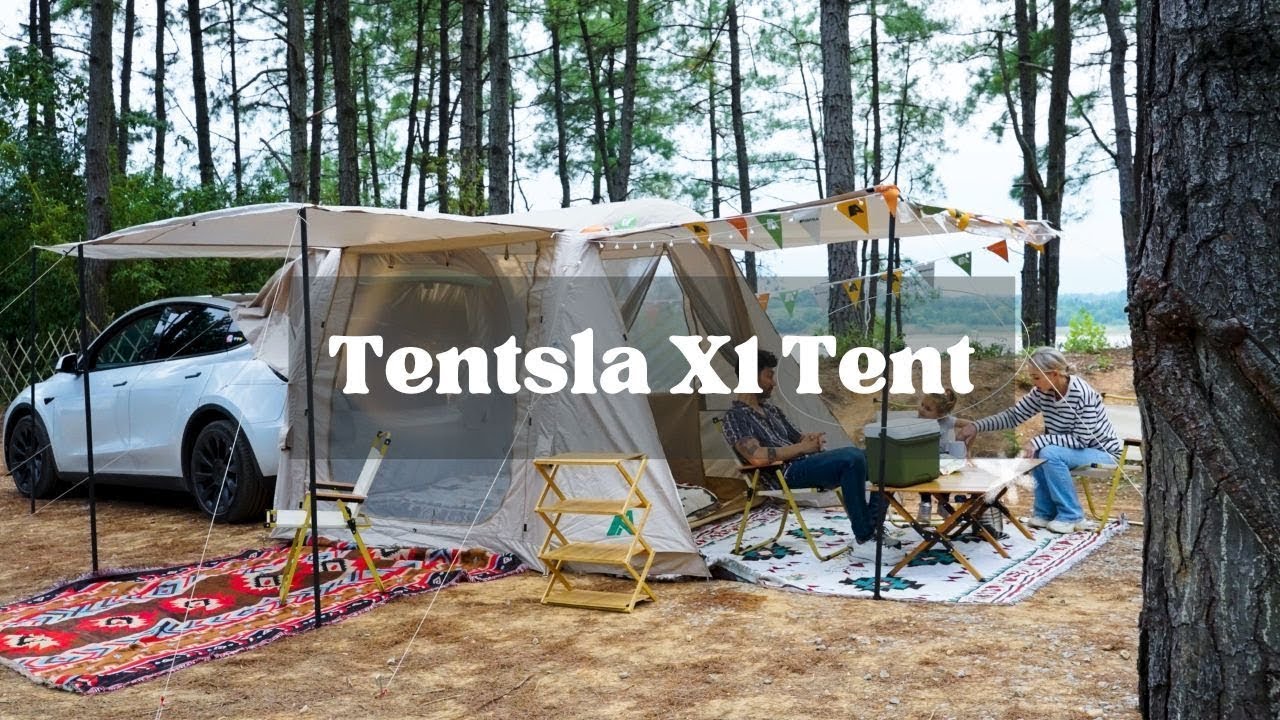 Tentsla X1 tent, world first exclusively made for Tesla Camping - YouTube
