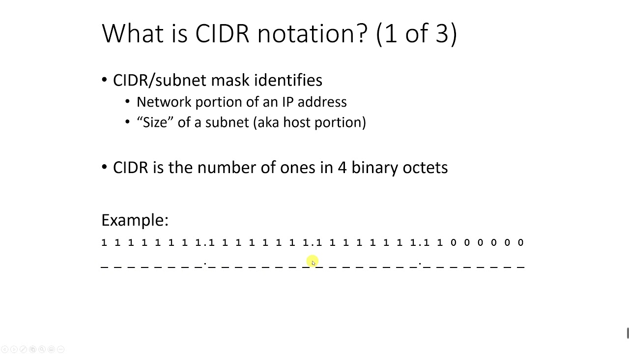 2 CIDR and subnet mask - YouTube